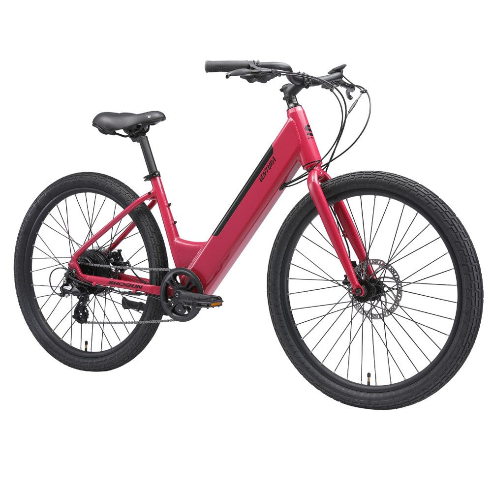 Shogun Ventura Electric Cruiser Step-Through Bike Coral – Crooze