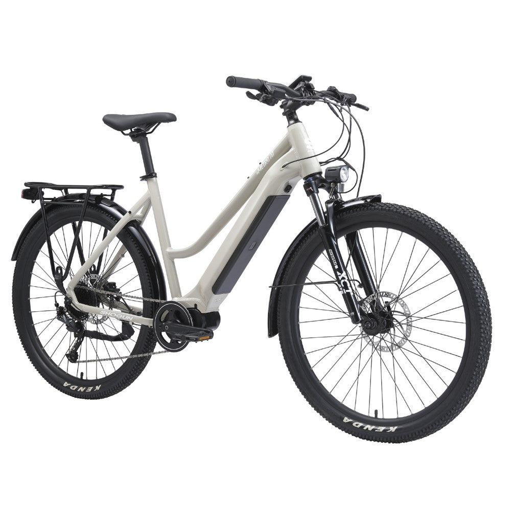 Shogun eMetro AT Electric Urban Step-Through Bike Sandshell – Crooze