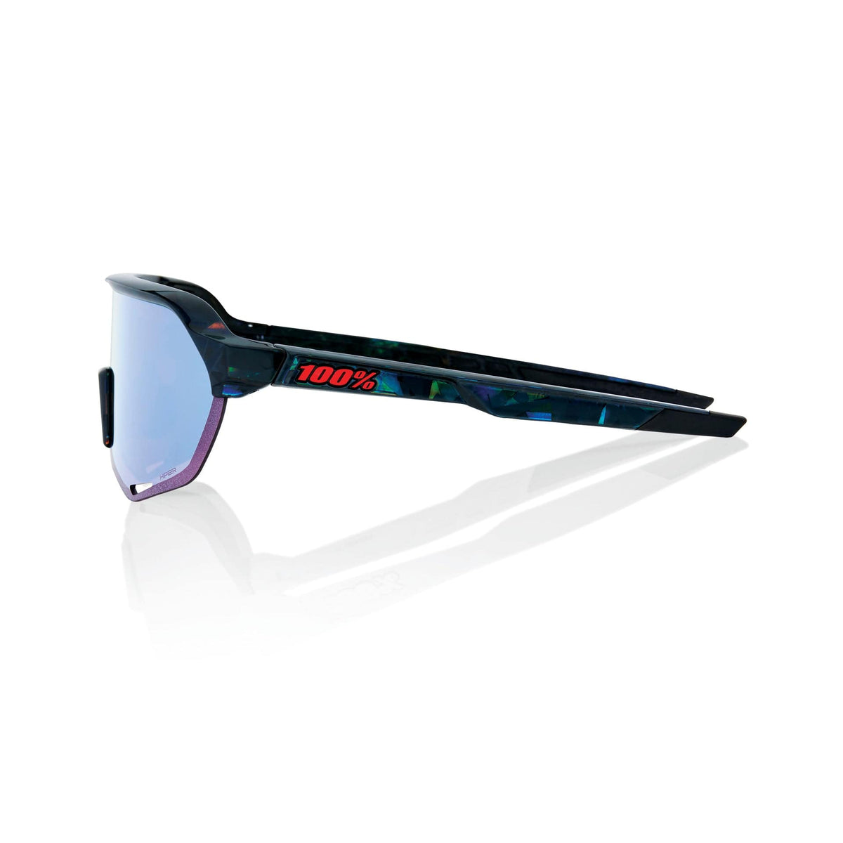 100 Percent Eyewear S2 - Black Holographic - HiPER Blue | Crooze
