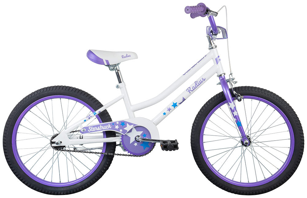 Radius STARSTRUCK 20" GI Kids Bike - Gloss Pearl White / Lavender / Bl ...