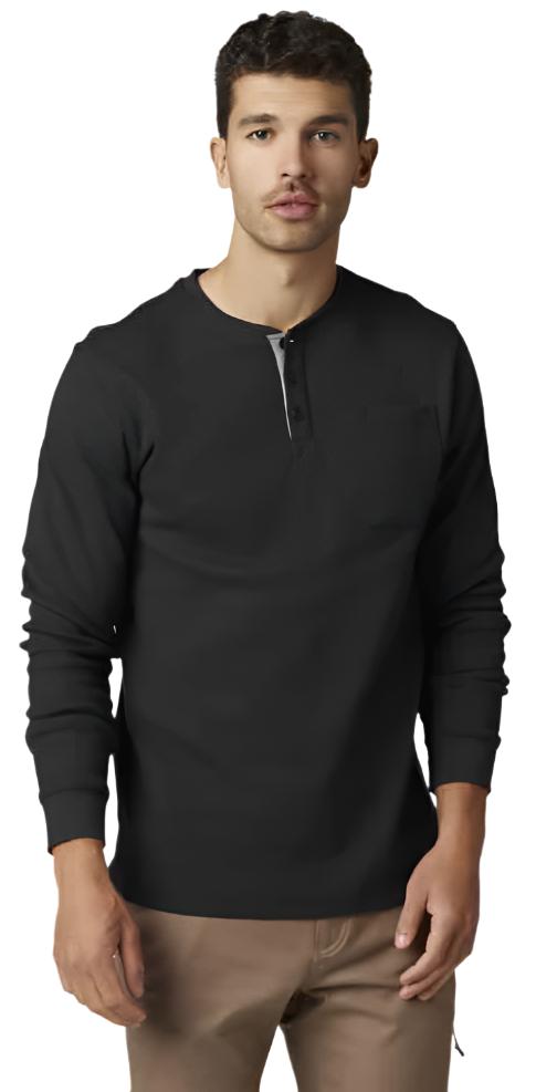 Fox GRUNT WORK THERMAL HENLEY LS T - Black – Crooze
