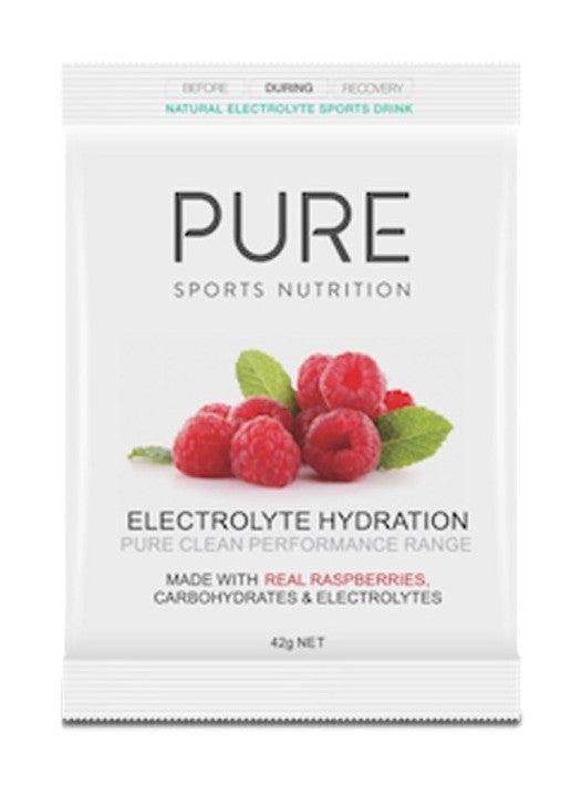 Pure Electrolyte Hydration Drink 42g Sachet Raspberry – Crooze Australia