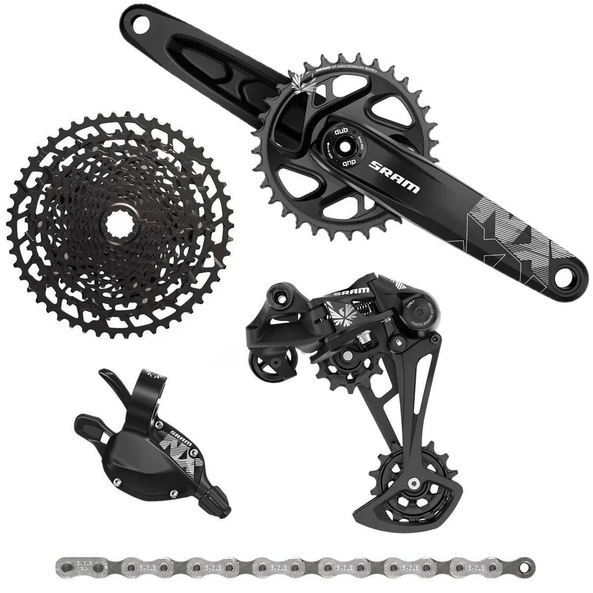 SRAM NX Eagle DUB 1x12-Speed 32T Groupset (Non Boost) – Crooze