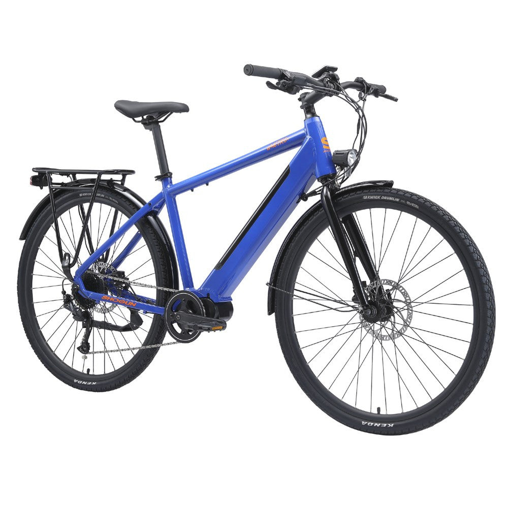 Shogun eMetro+ Electric Daily Commuter Bike Gloss Blue – Crooze