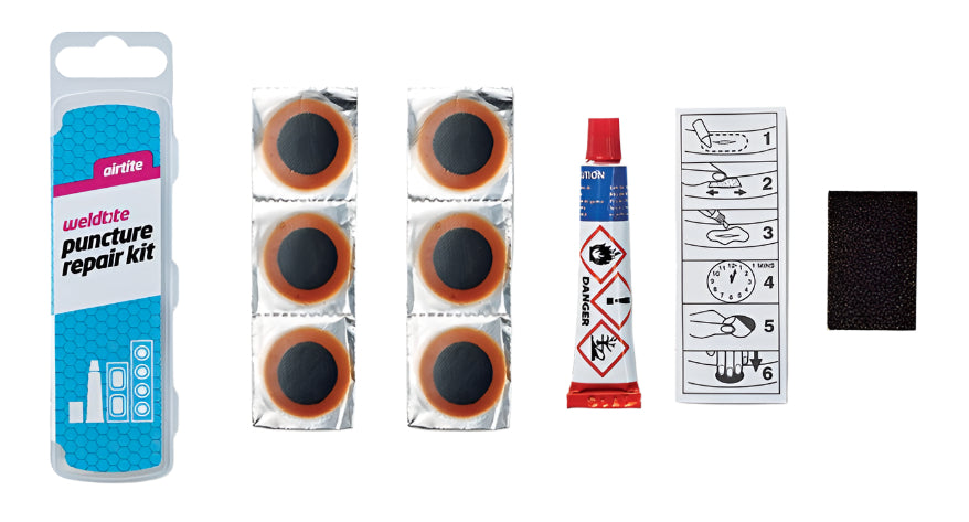 Weldtite Airtite Standard Puncture Repair Kit Box of 25 – Crooze